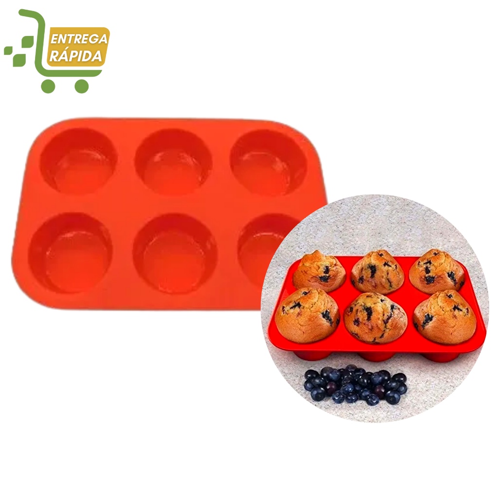 Forma De Silicone Para Cupcake Muffin E Petit Gateaus | Shopee Brasil
