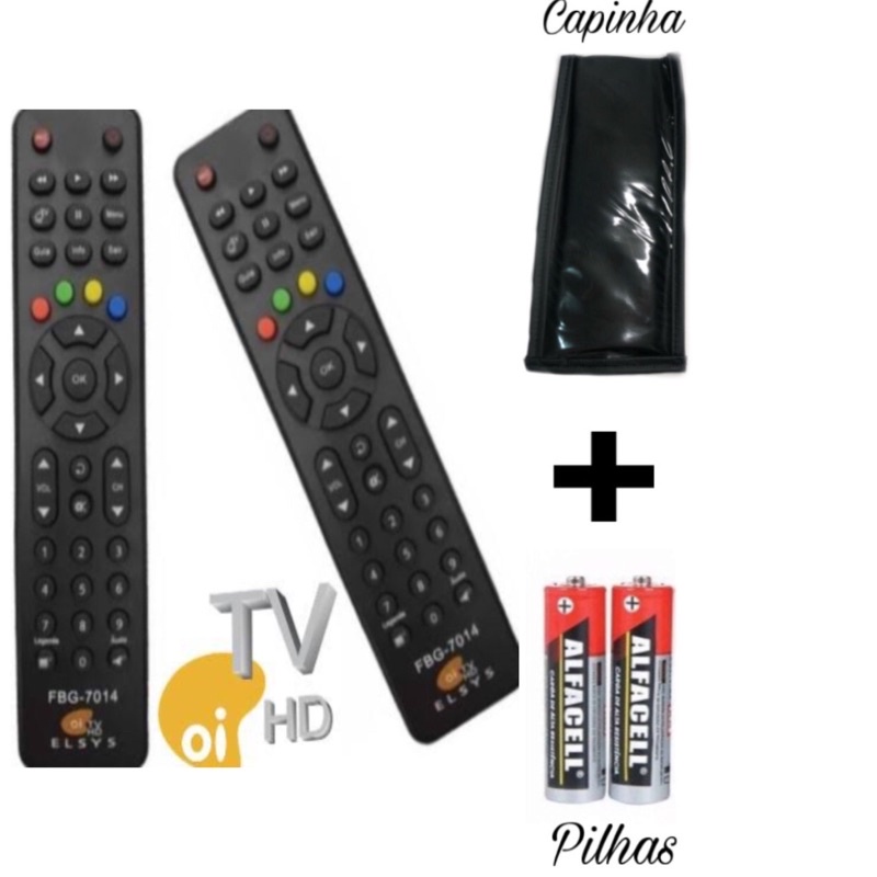 controle remoto para receptor digital Oi tv hd elsys sky-7014 | Shopee ...