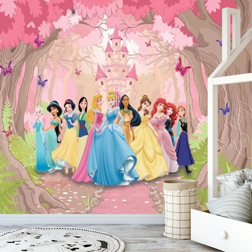Papel de Parede Adesivo, Infantil Princesas Disney | Shopee Brasil