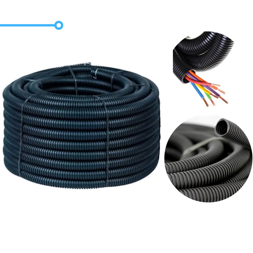 Corrugado Conduíte 3/4 Tubo Duto Eletroduto 25mm Mangueira Flexível ...