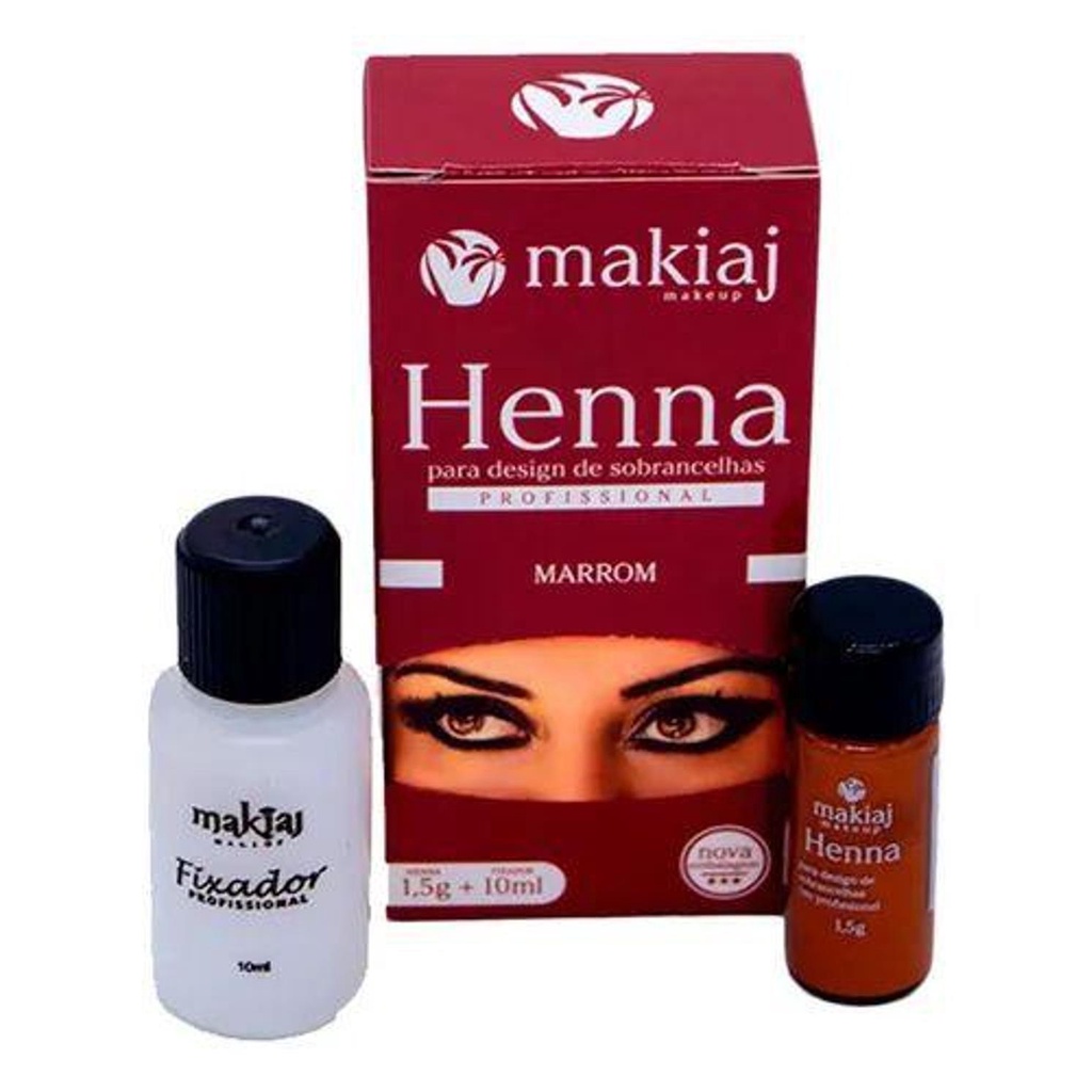 Henna para Sobrancelhas Makiaj 1,5g + 10 ml | Shopee Brasil