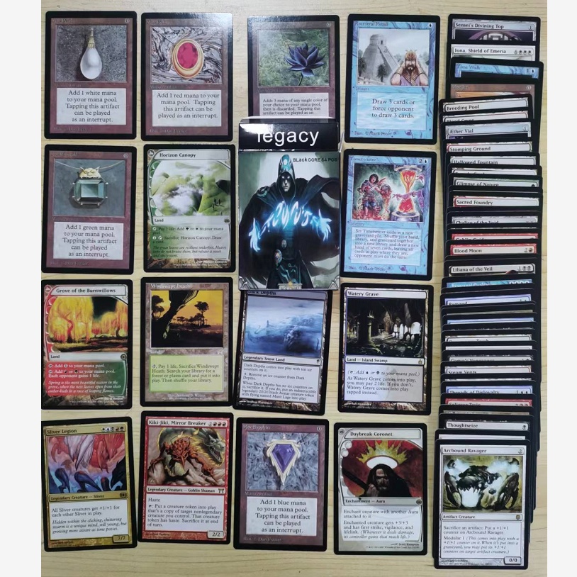 54 Peças Conjunto De Cartas Black Core Set Legacy Magic The Gathering ...