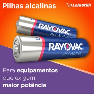 02 Pilhas D Grande Alcalina RAYOVAC - 1 Cartela com 2 Unidades LR20 1 ...