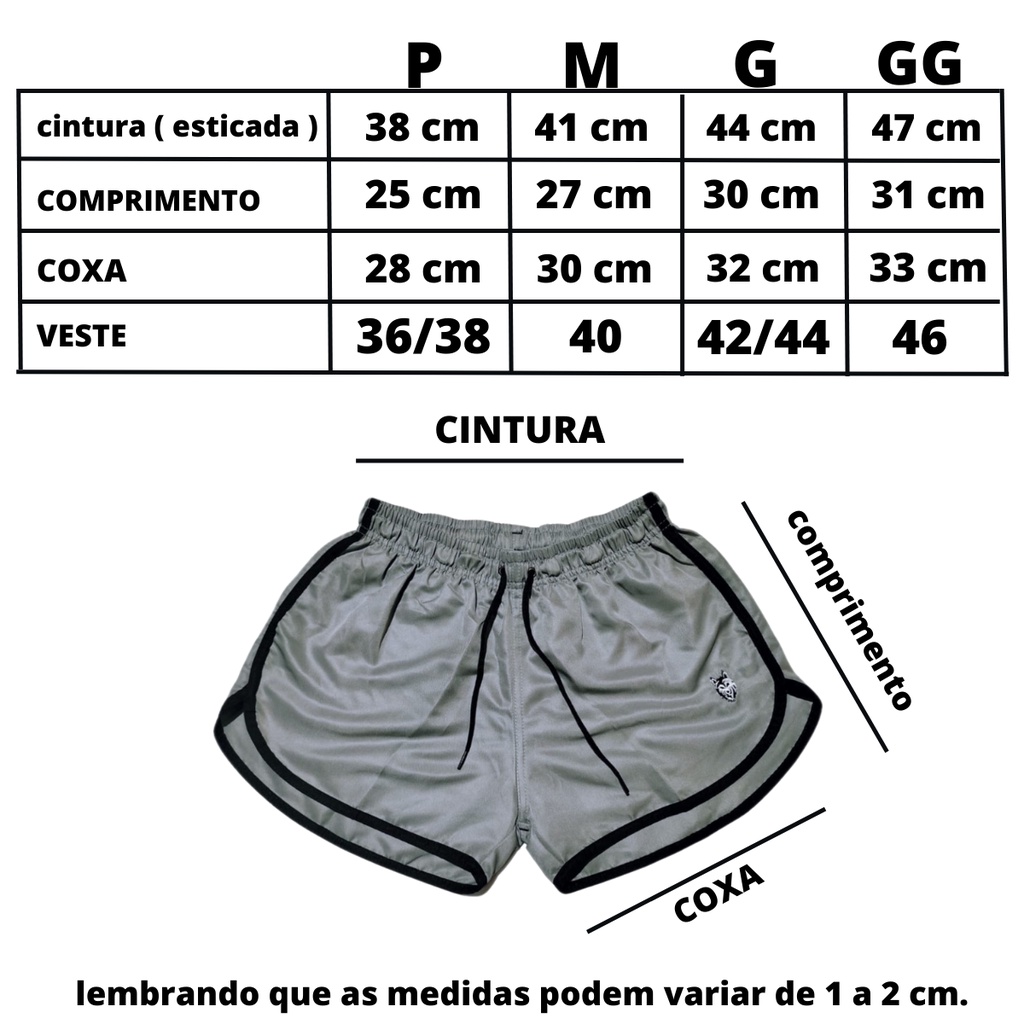 Tabela De Medidas Short Feminino | canoeracing.org.uk
