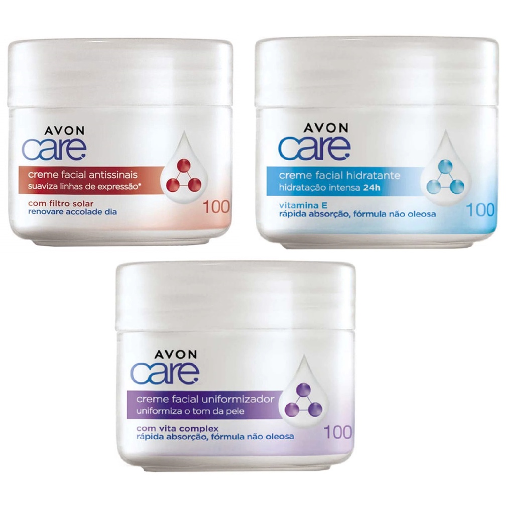 Creme Facial Avon Care - Aclarar, Accolade, Hidratante- 100g | Shopee ...