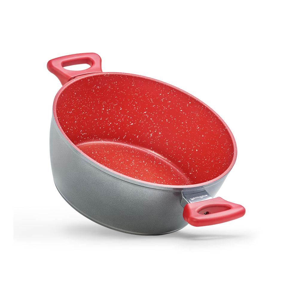 Panela Flavorstone Family Size 24cm Vermelha Original | Shopee Brasil