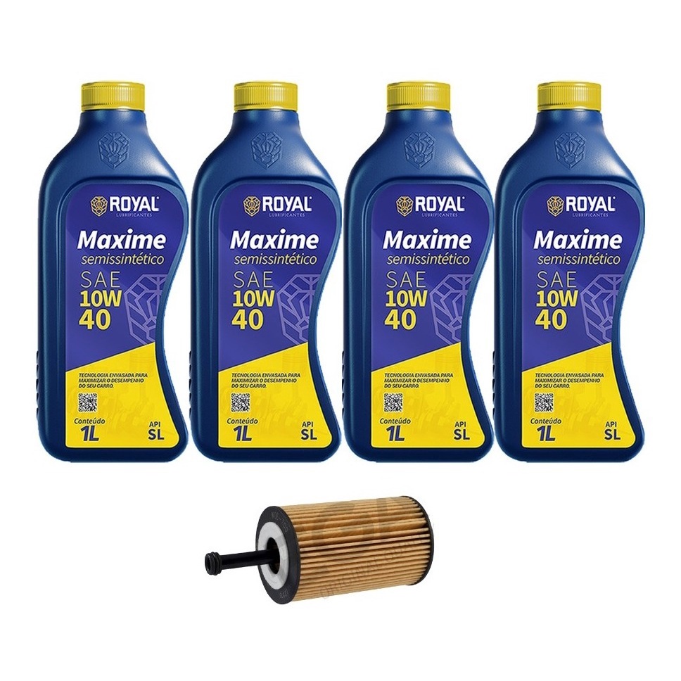 Kit Troca De Oleo C3 2005 Royal 10w40 Semi-sintetico 4 Litros | Shopee ...