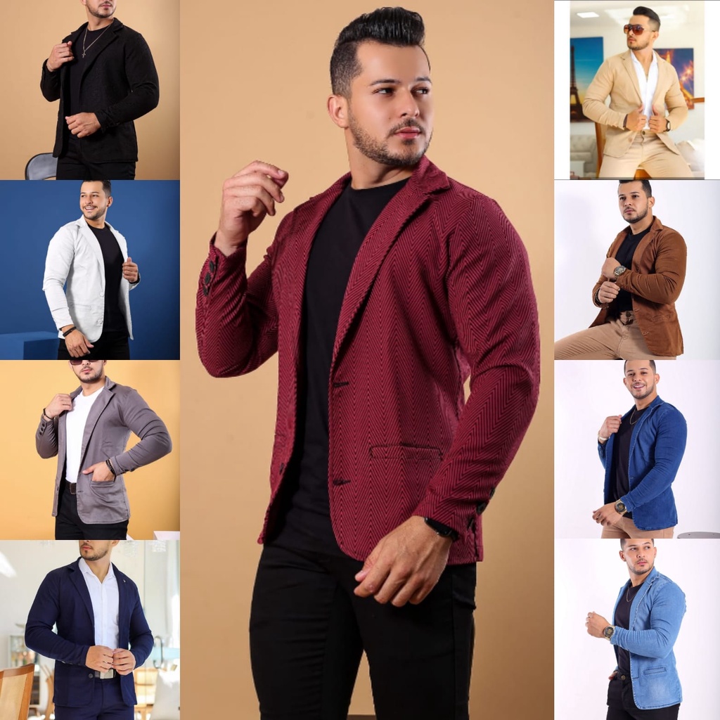blazer Masculino Diversas Cores | Shopee Brasil