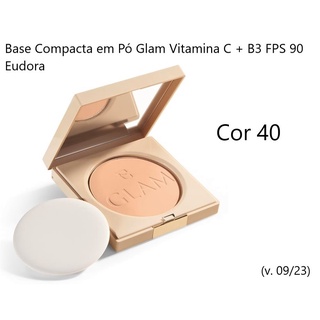 Base Compacta em Pó Glam Vitamina C + B3 FPS 90 7g Eudora | Shopee Brasil