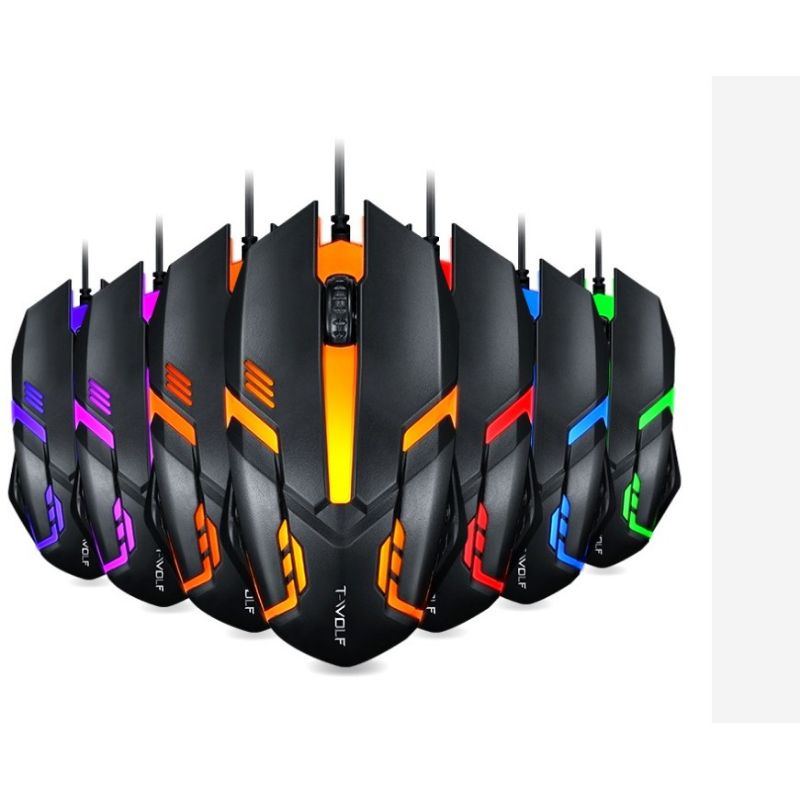Mouse Gamer T-wolf V1 3 Botões com 7 Backlight Led | Shopee Brasil