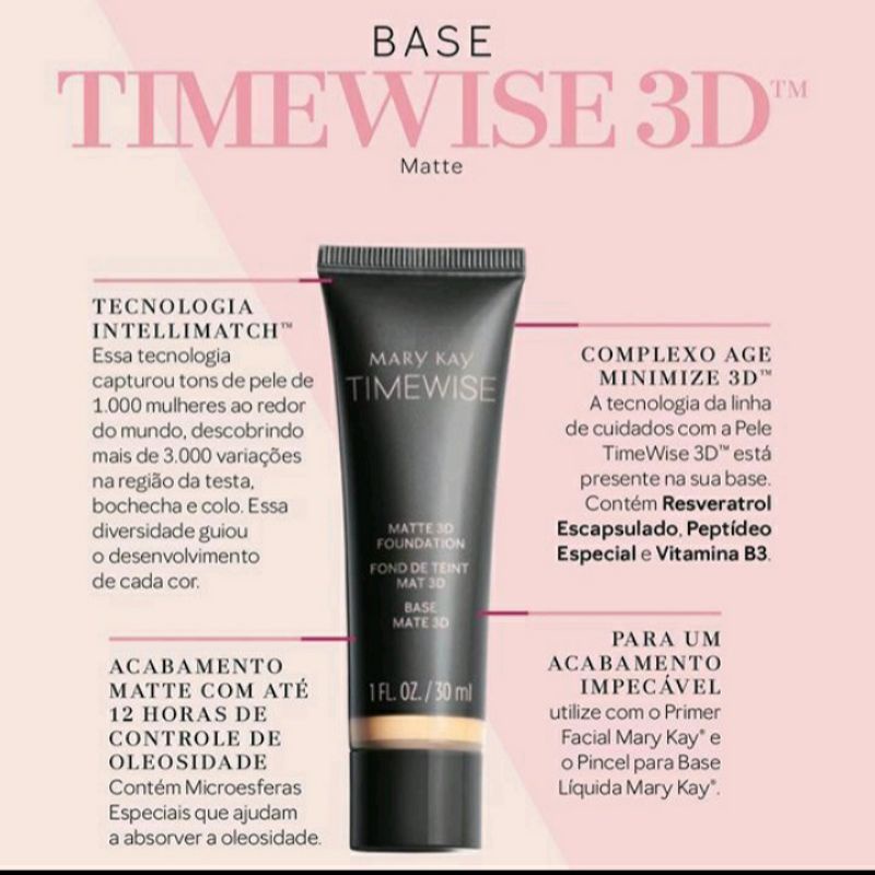 Base timewise 3d Mary kay | Shopee Brasil