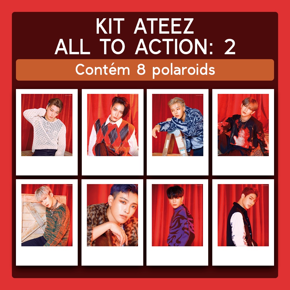 KIT PHOTOCARDS ATEEZ ALL TO ACTION: 2 | Shopee Brasil