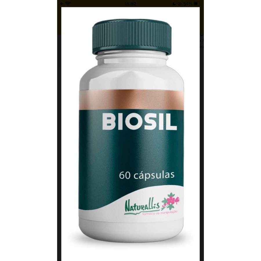 Biosil 520mg 60 Cápsulas Silício Anti Rugas - Naturallis | Shopee Brasil