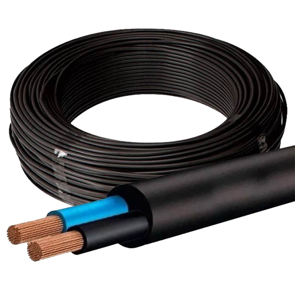 Fio Cabo Flexivel PP 2x2 5mm Duas Vias Megatron Para Extens o Com 5 10