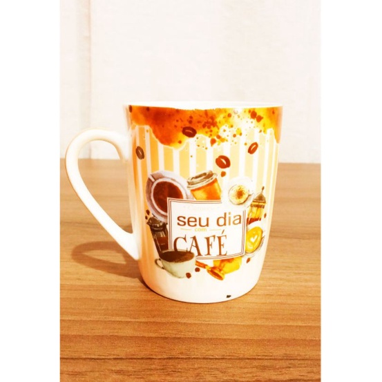 Caneca Porcelana 410ml Café - importada Índia | Shopee Brasil