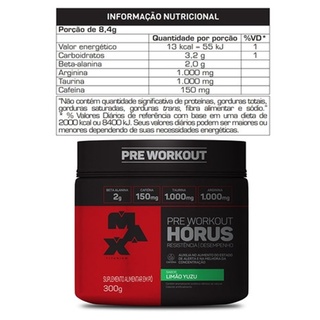 Pre Treino Horus 300g Pre Workout - Max Titanium | Shopee Brasil