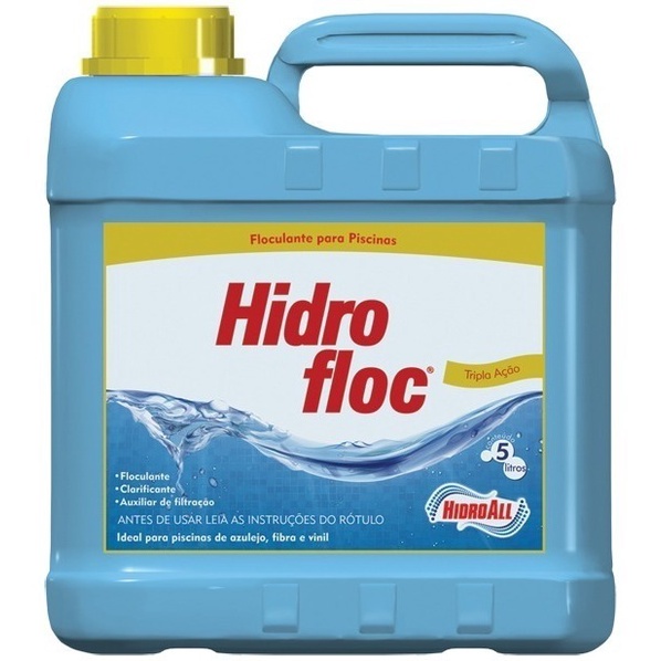 Clarificante Floculante Hidrofloc 5 Litros - Hidroall | Shopee Brasil