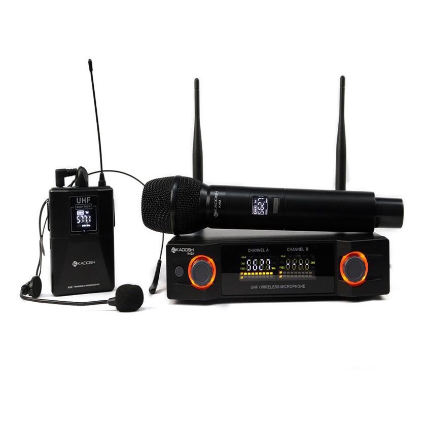Microfone Sem Fio Kadosh K402c Mao Headset Uhf Duplo K-402 C | Shopee Brasil