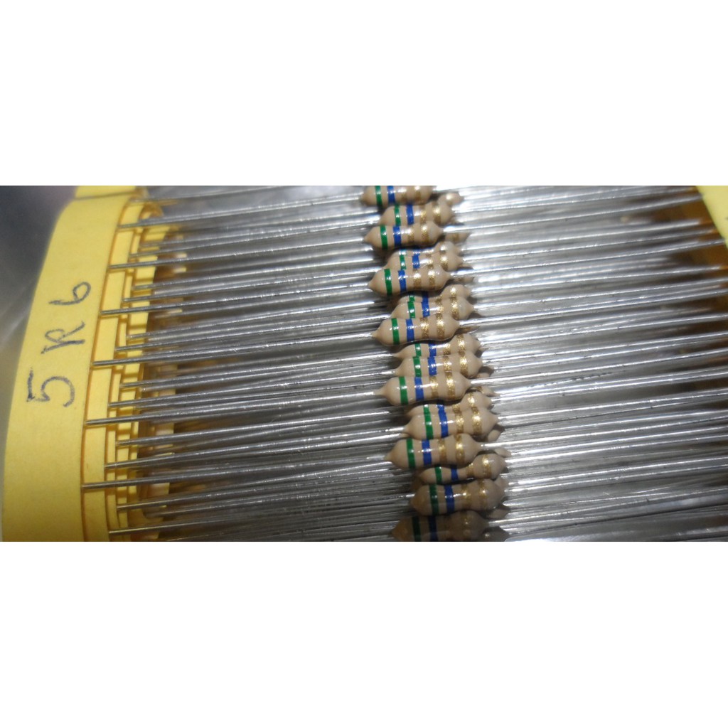 resistor carbono / 5r6 ou 5,6 ohms x 1/4w - 5% tolerancia | Shopee Brasil