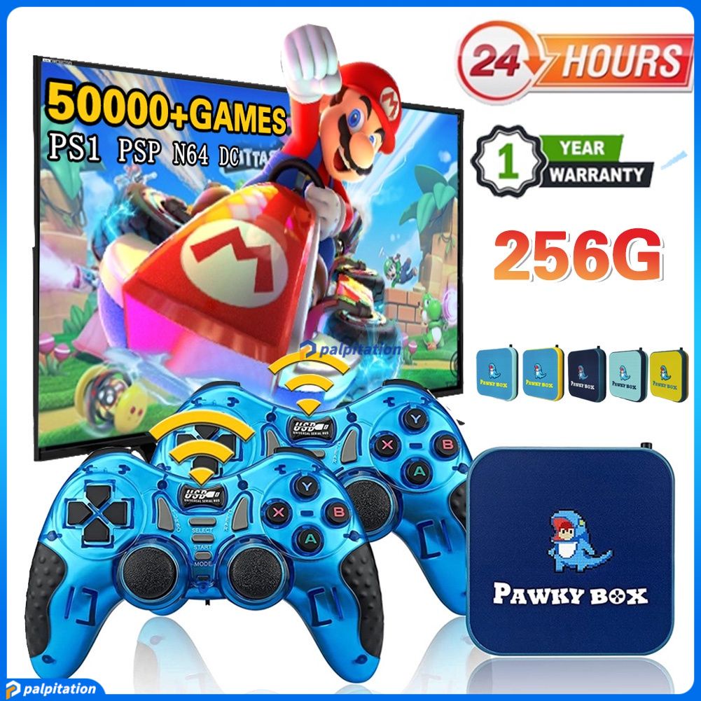 Pawky Super Game Console 50000 Jogos WiFi Mini TV 4K para PS1/DC/SMS ...