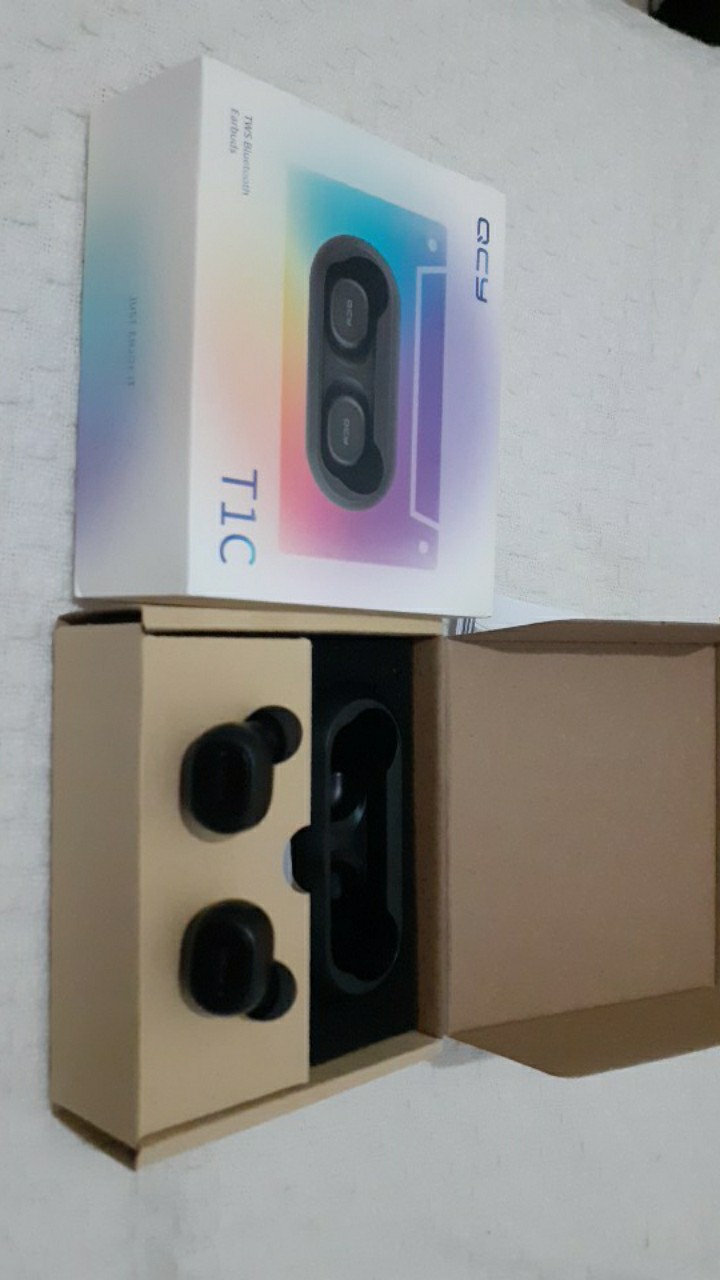 ☀ QCY T1C Bluetooth 5.0 TWS Earbuds True Wireless Headphones with Dual Mic Popovers Fast Pairing ...