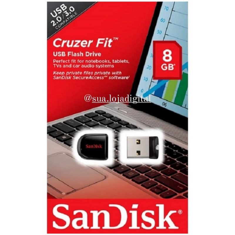 Pen-drive sandisk mini 8GB, Original pen-drive. | Shopee Brasil