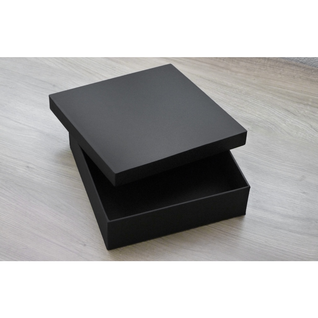 Caixa Cartonada Clean Preta Com Tampa P M G Shopee Brasil
