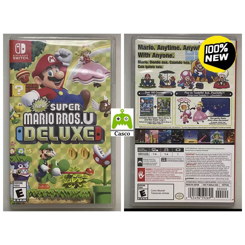 New Super Mario Bros.U Deluxe Nintendo Switch Jogos Mídia Física Novo ...