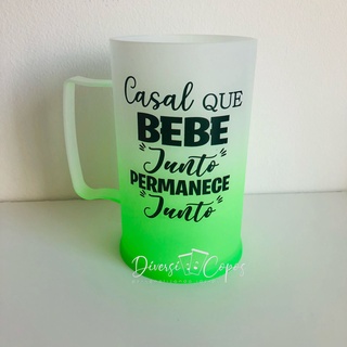 Caneca de Chopp Frase: Casal que bebe junto permanece junto | Shopee Brasil