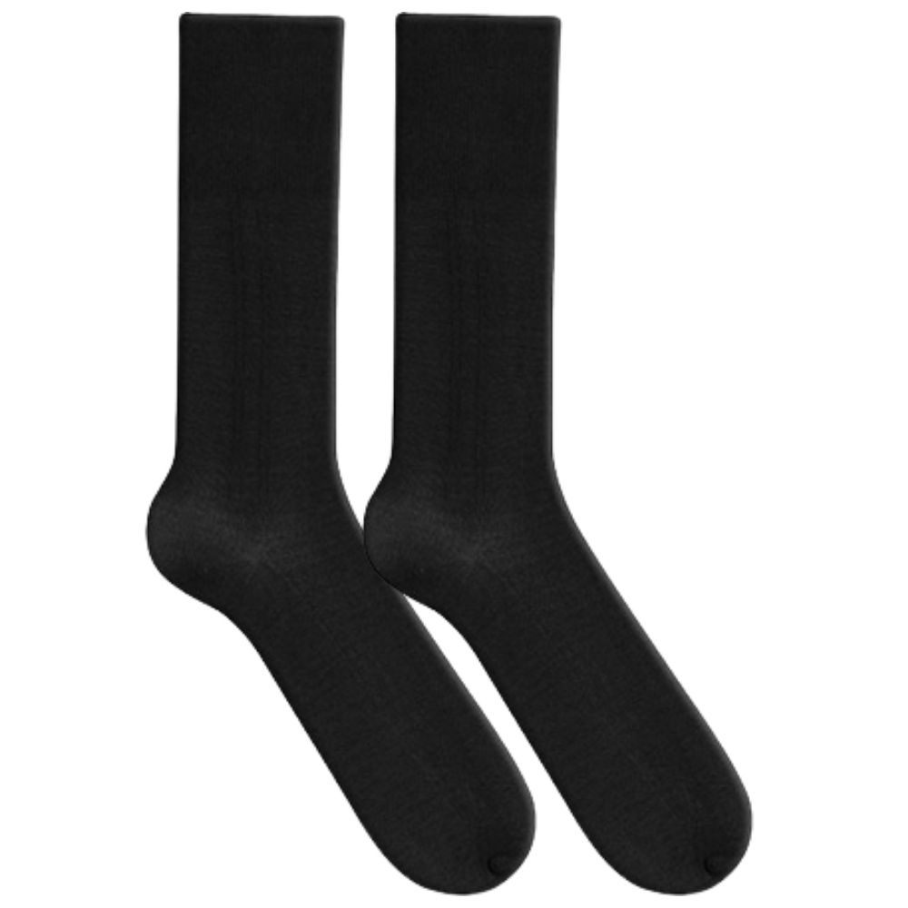 Meia Social Masculina Cano Longo Adulto 38 ao 43 Preta | Shopee Brasil