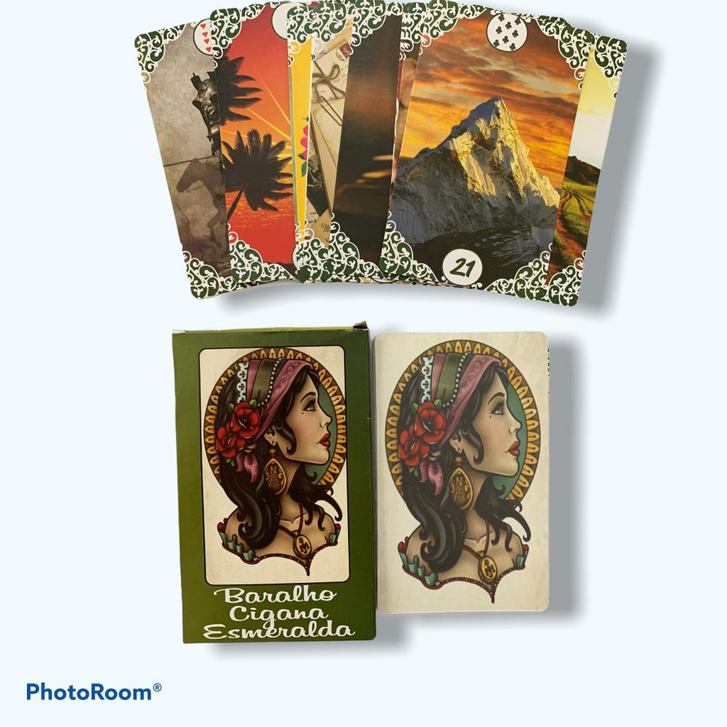Baralho Cigano Cigana Esmeralda 36 Cartas Livro Explicativo Shopee Brasil