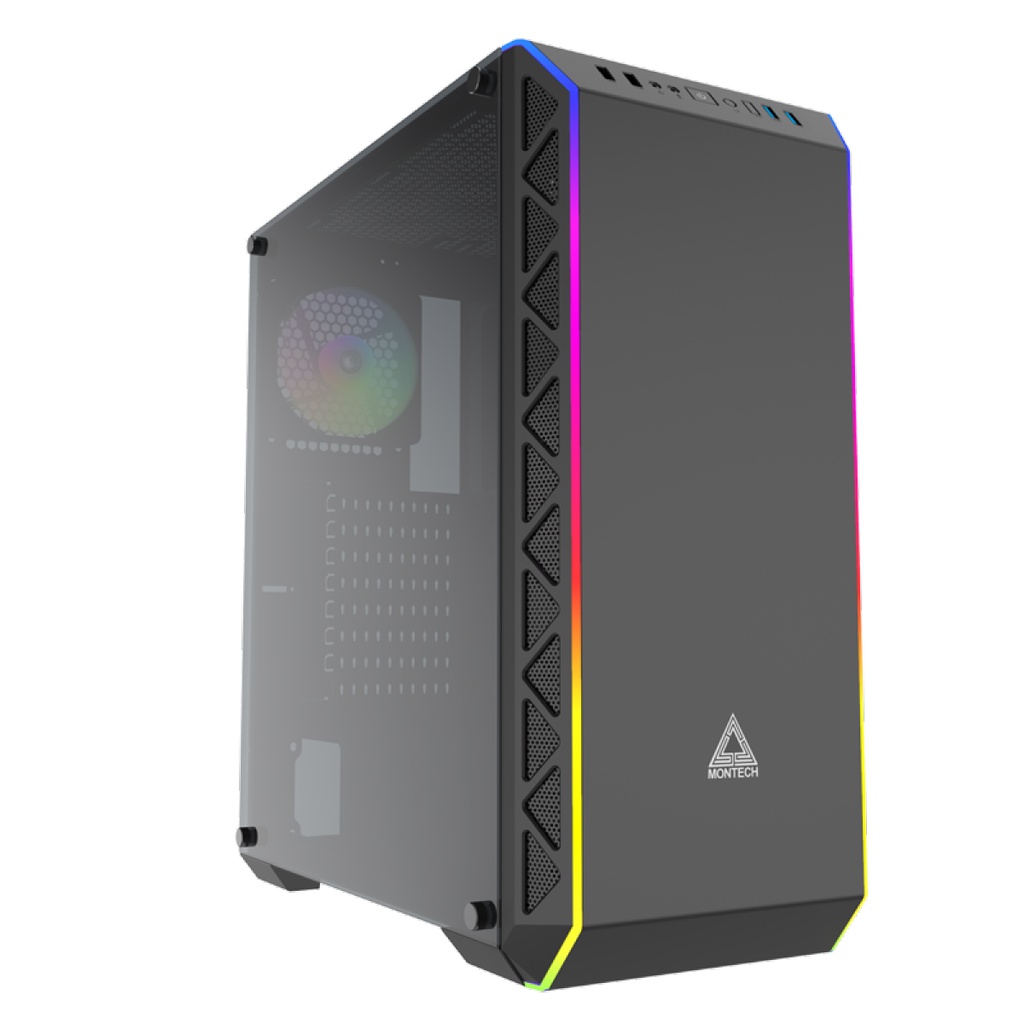 Gabinete Gamer Montech x3 MESH, Mid Tower, Black, ATX, Com 6 Fans RGB ...