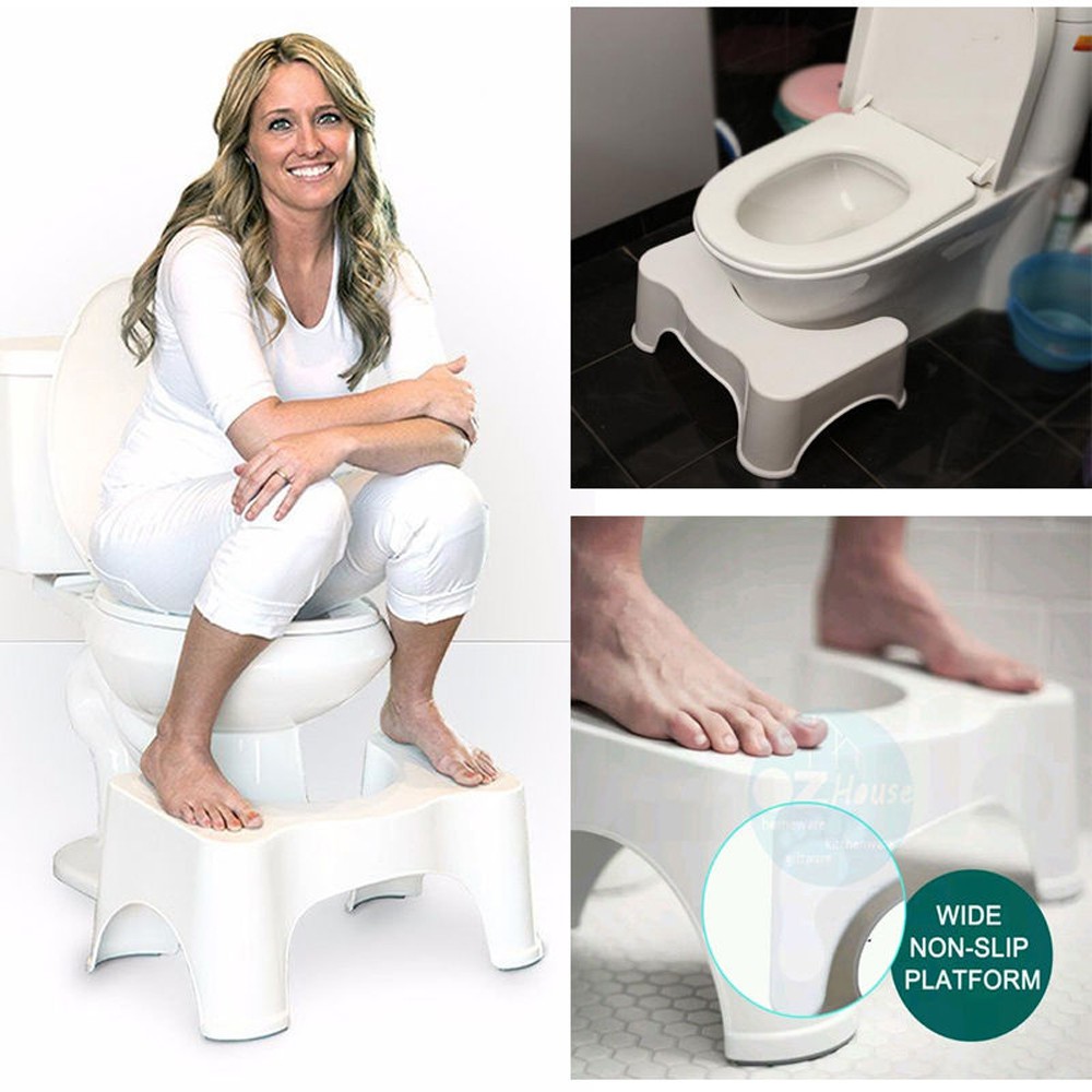 Squatty Potty Bathroom Toilet Stool Step Footstool Constipation Pills ...