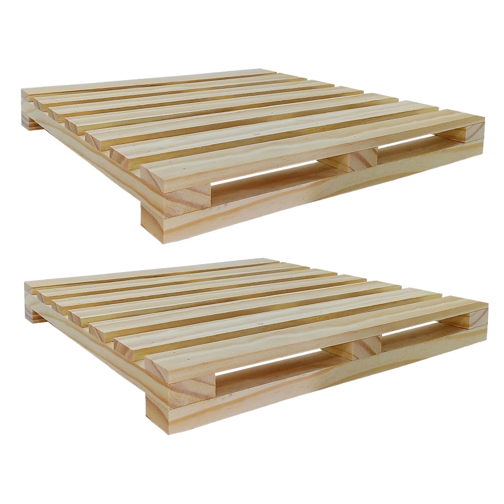 2 Palet De Madeira 50x50 Palete Pallet Estrado Novos Pinus | Shopee Brasil
