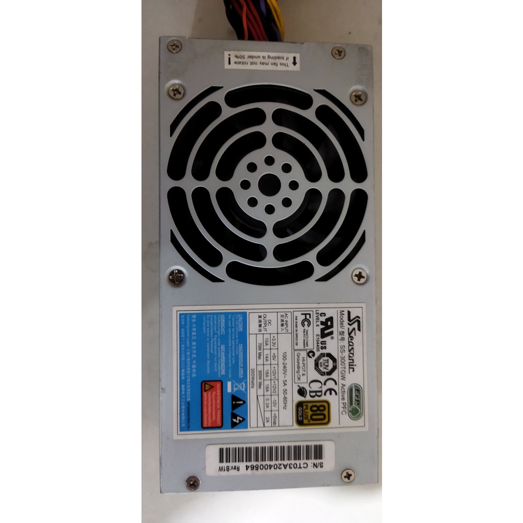 Fonte tfx 300w reais seasonic ss-300tfx 80 plus bronze 20 - 24pinos - 110v - 220v - Escorrega o ...