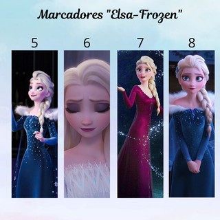 Marcador de pagina Elsa - Frozen Plastificado (com ou sem tassel ...