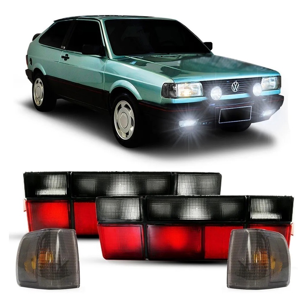 Kit Gol Quadrado Lanterna Fumê 87à 94 + Pisca 91 92 93 94 95 ...