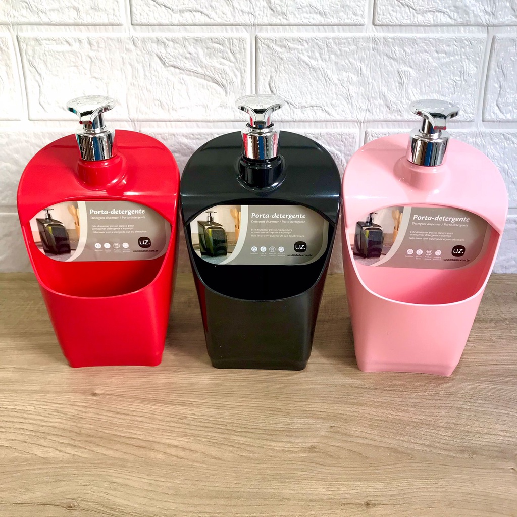 Dispenser Cozinha Porta Detergente UZ Solido Com Suporte Para Esponja ...