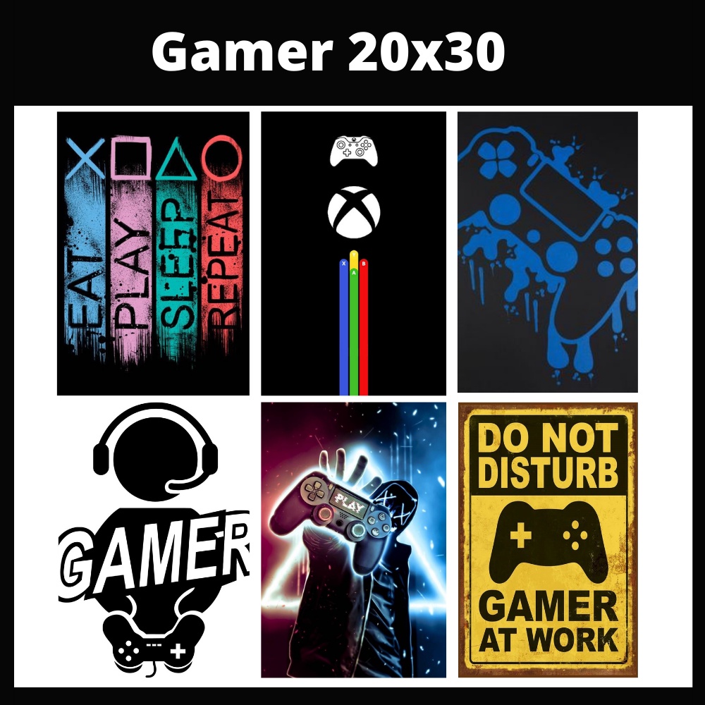 Quadros Decorativos Gamers Para Quartos Ou Salas 20cm X 30cm Shopee