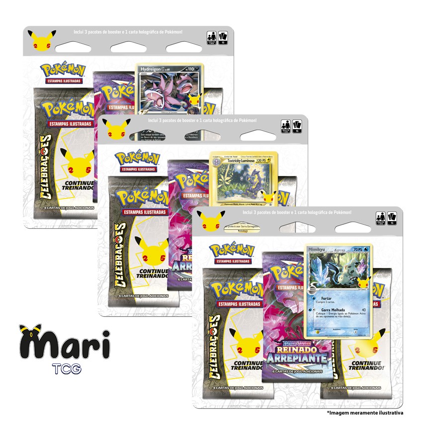 Pokémon - Triple Pack Celebrações | Shopee Brasil