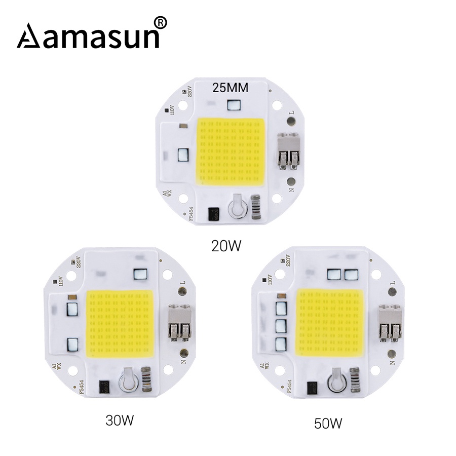 Led COB Chip 20W 30W 50W AC 110V 220V Inteligente IC Iluminação Contas ...