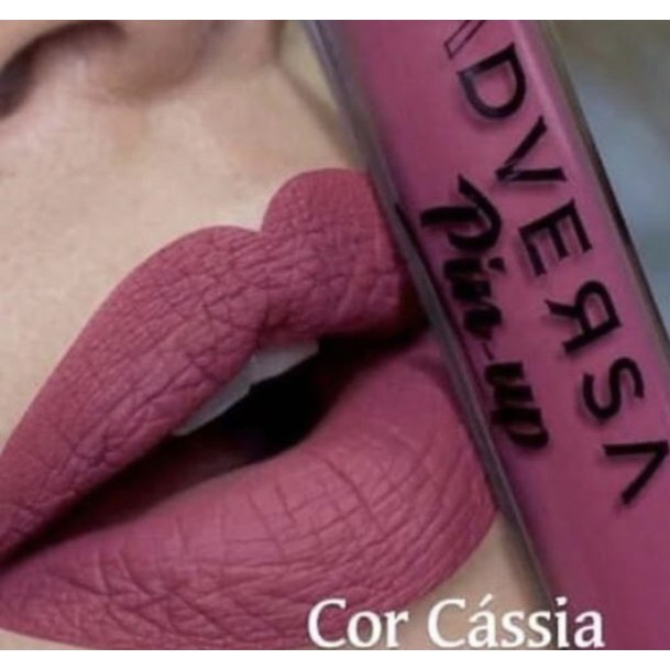 Batom Líquido Matte Vegano Pin-up Adversa – Cor Cássia | Shopee Brasil