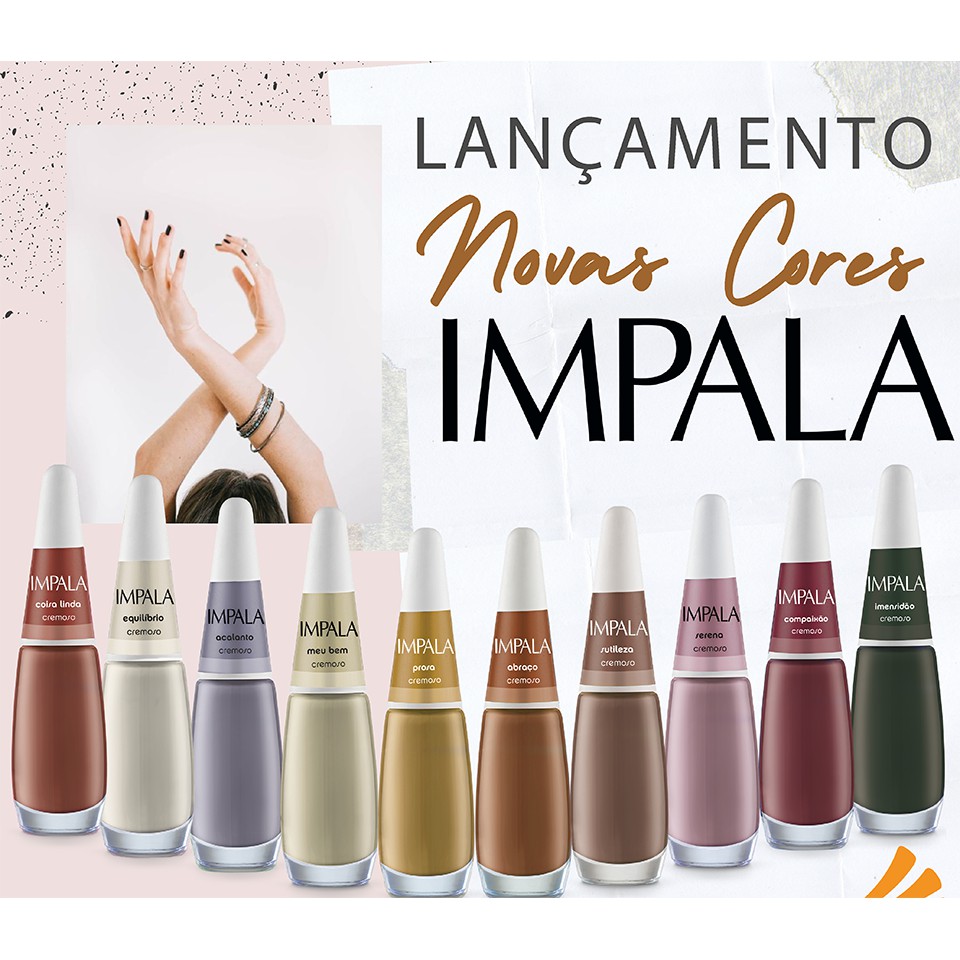 Kit 10 Esmaltes Impala Linha Nova A Cor Da Moda 2 lançamento - 10 cores ...