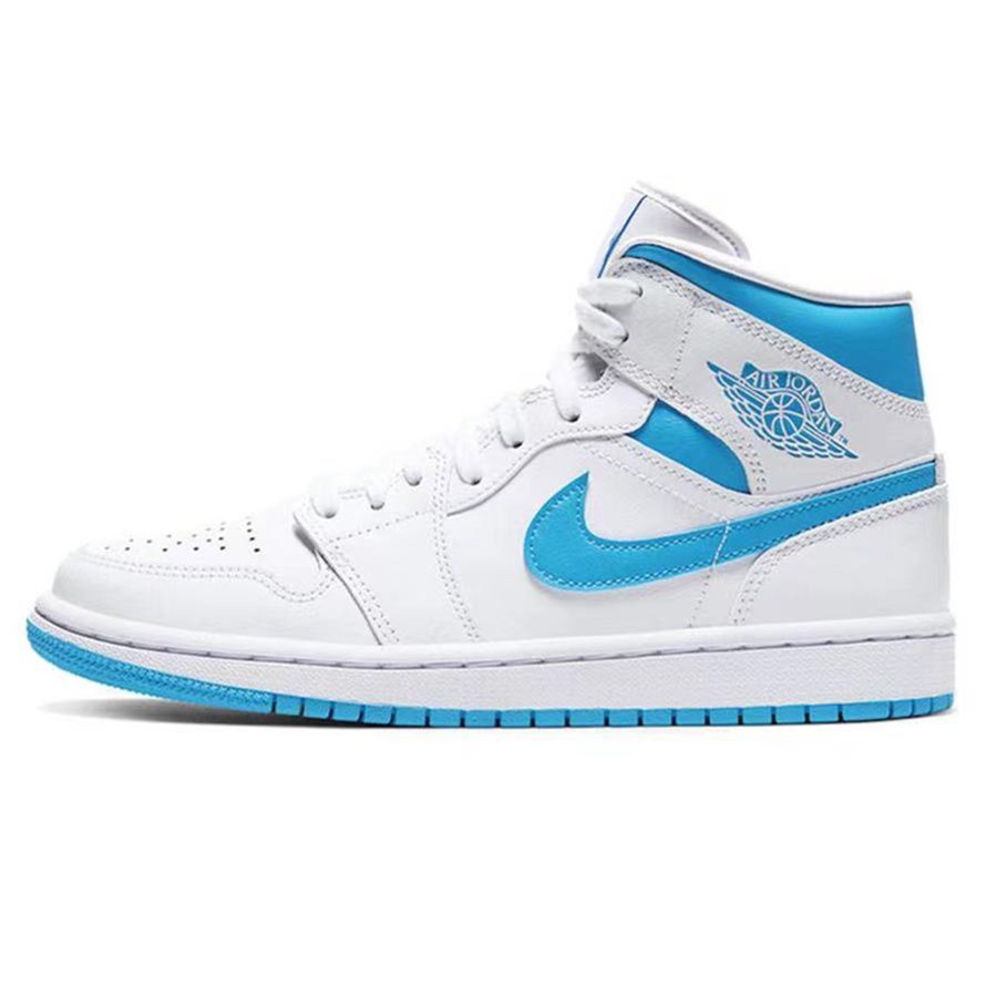 Tênis Nike Air Jordan 108 Cores 1 Branco Azul Alto De Prancha De Fundo ...