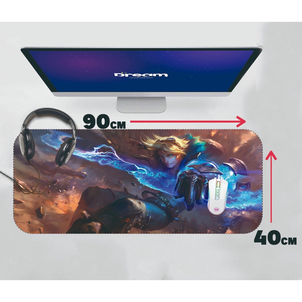 Mouse Pad Gamer Ezreal League of Legends LOL Extra Grande 90x40 ...
