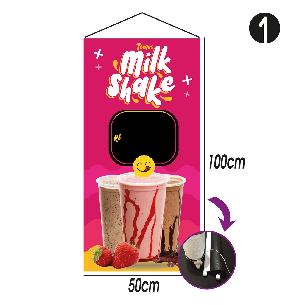 banner milkshake 50x100 - Diversos modelos ARTE PRONTA | Shopee Brasil