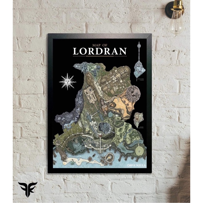 Quadro Mapa Dark Souls (LORDRAN) | Shopee Brasil