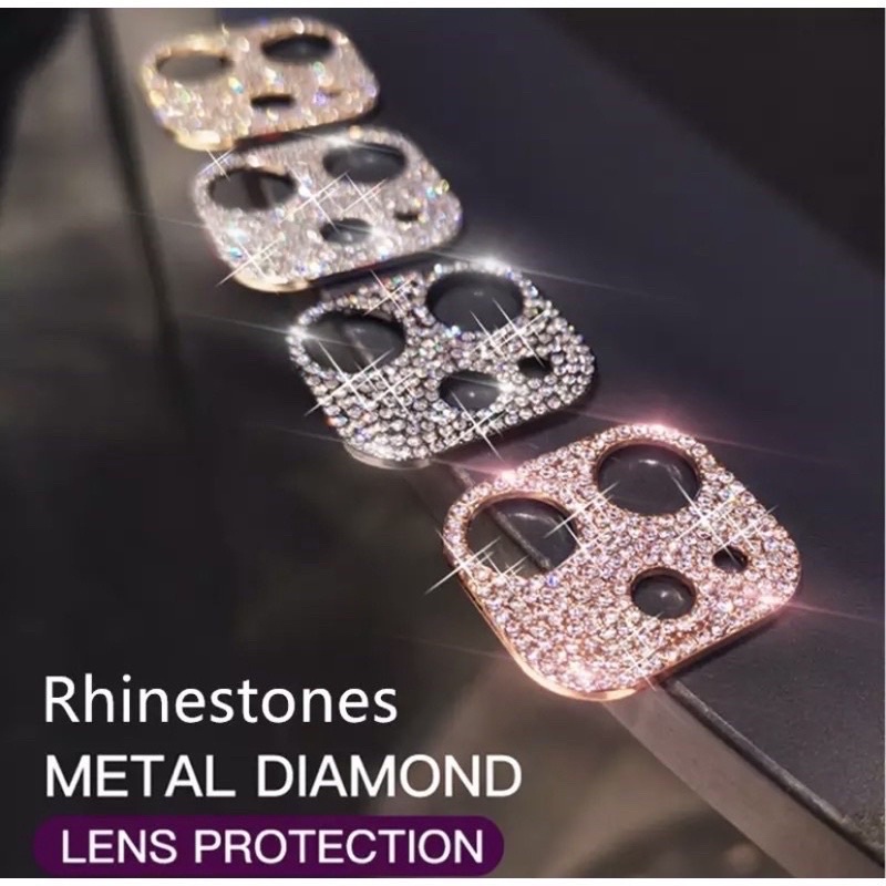camera colorido Strass Flash Camera Lens Film Protector Para IPhone 11/ ...