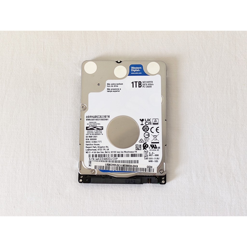 HD Western Digital WD Blue 1TB 2.5" Notebook 5400 WD10SPZX | Shopee Brasil