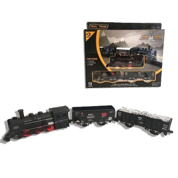 Trem Trenzinho Ferrorama Real Train - 13 Pecas - Zoop Toys | Shopee Brasil